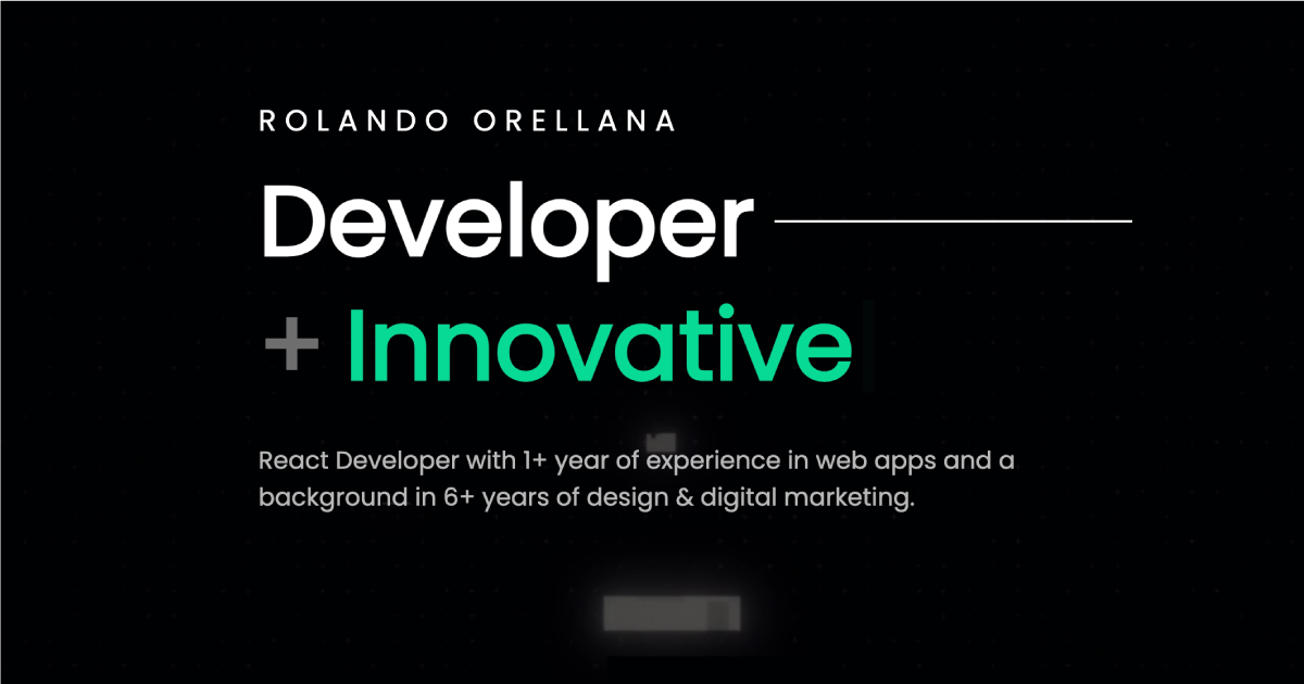Rolando Orellana | React Developer